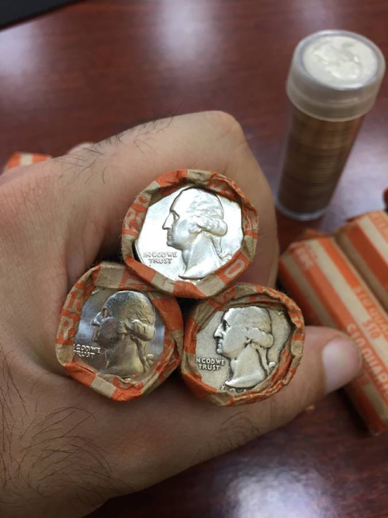 Roll of 40 Silver Washington Quarters - Full Dates - 1964 and Prior - Etsy