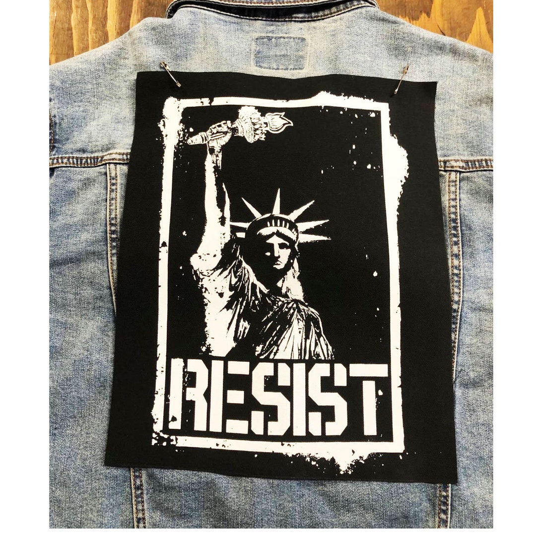 Resist Back Patch – Large Statue of Liberty Punk Patch With Torch in ...