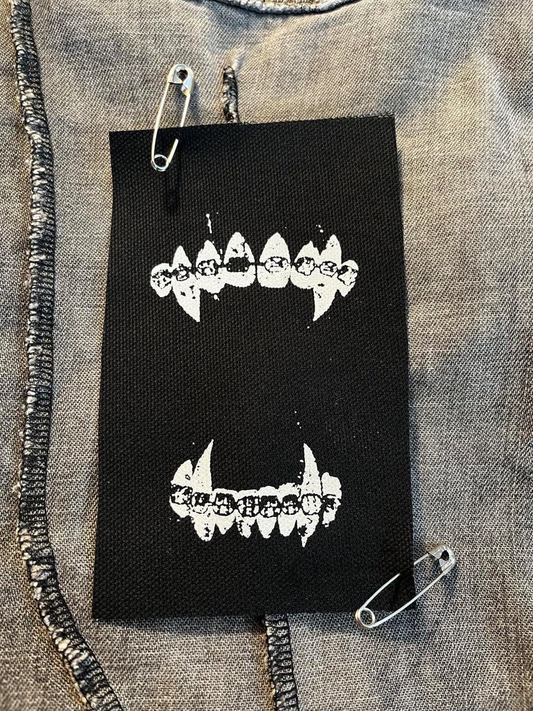 Vampire Teeth With Braces Patch: Funny Punk Sew-on Patch - Etsy
