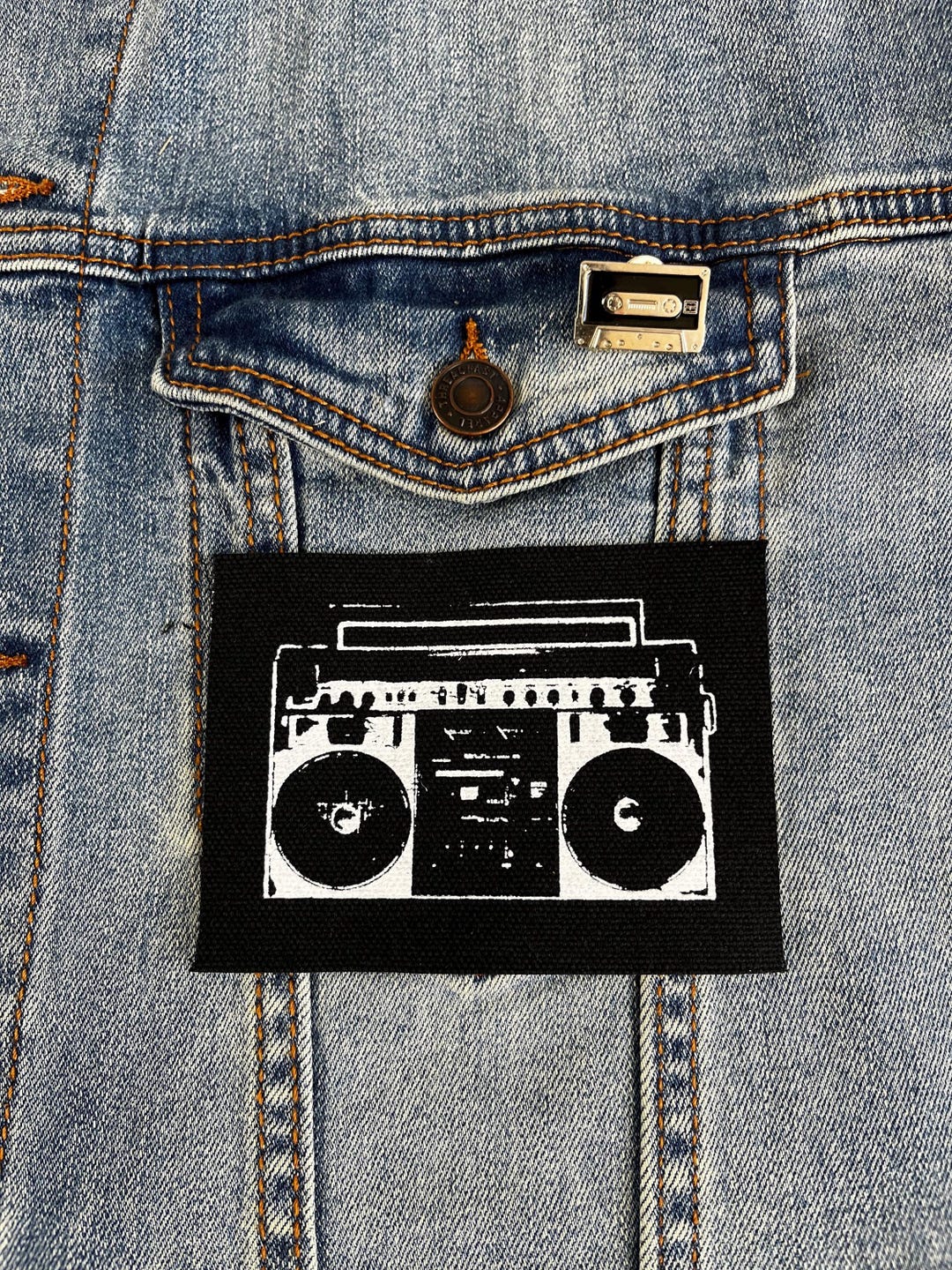 Music Boombox Punk Patch – Retro Music Punk Rock Iron-on or Sew-on ...