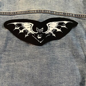 Gothic Bat Patch: Spiderweb Wings, Sew-on Punk Accessory - Etsy