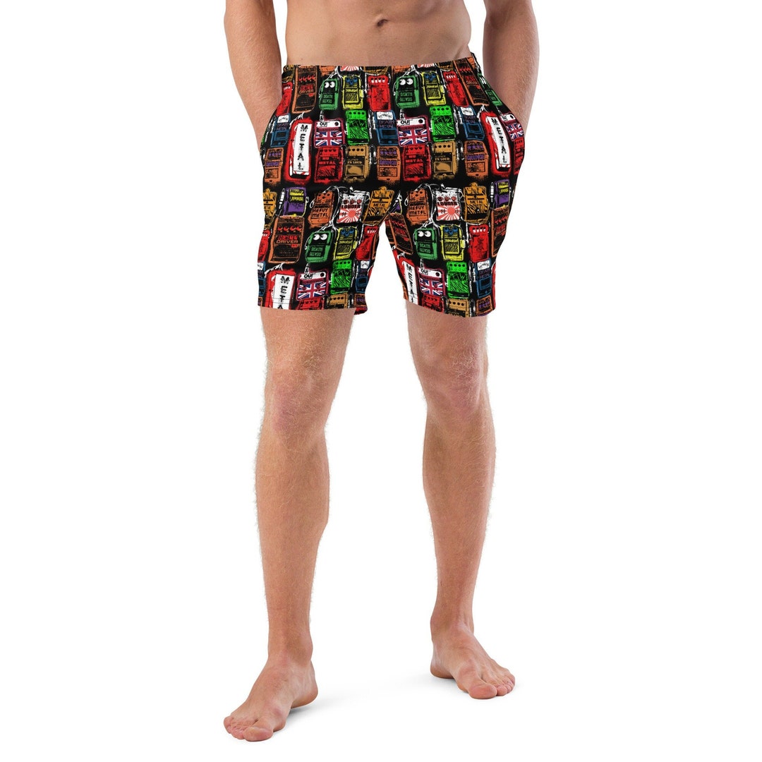 Guitar Pedal Boardshorts: Rock Music Lover Swim Trunks - Etsy