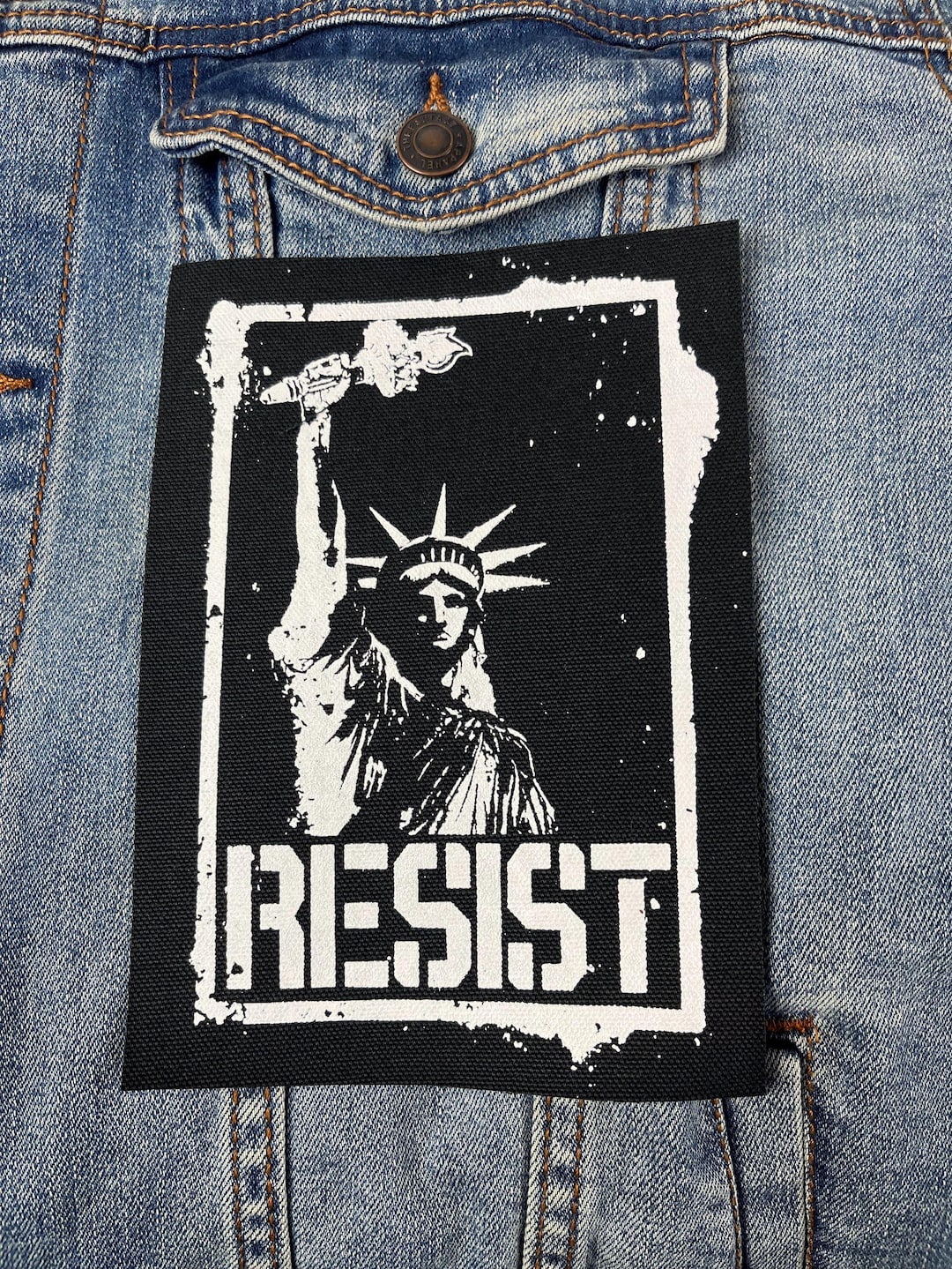 Resist Punk Patch: Sew-on Political Patch - Statue of Liberty - Etsy
