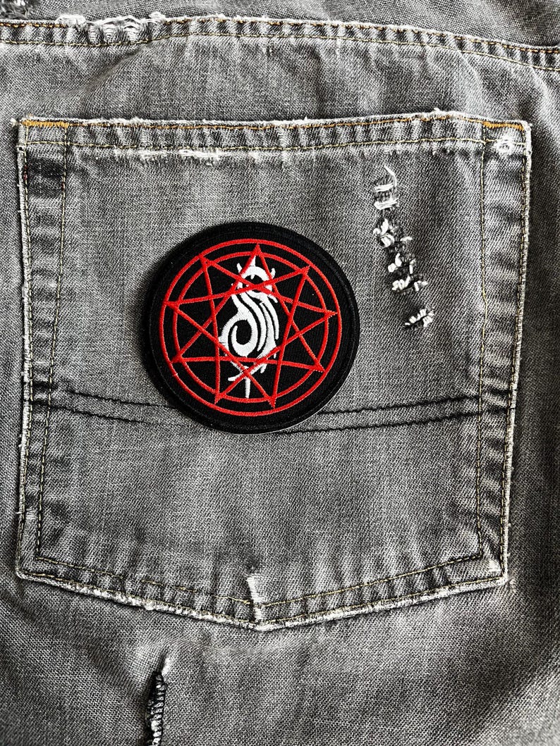 Slipknot Nonagram Patch, Embroidered Iron on Metal Band Logo for Jacket ...