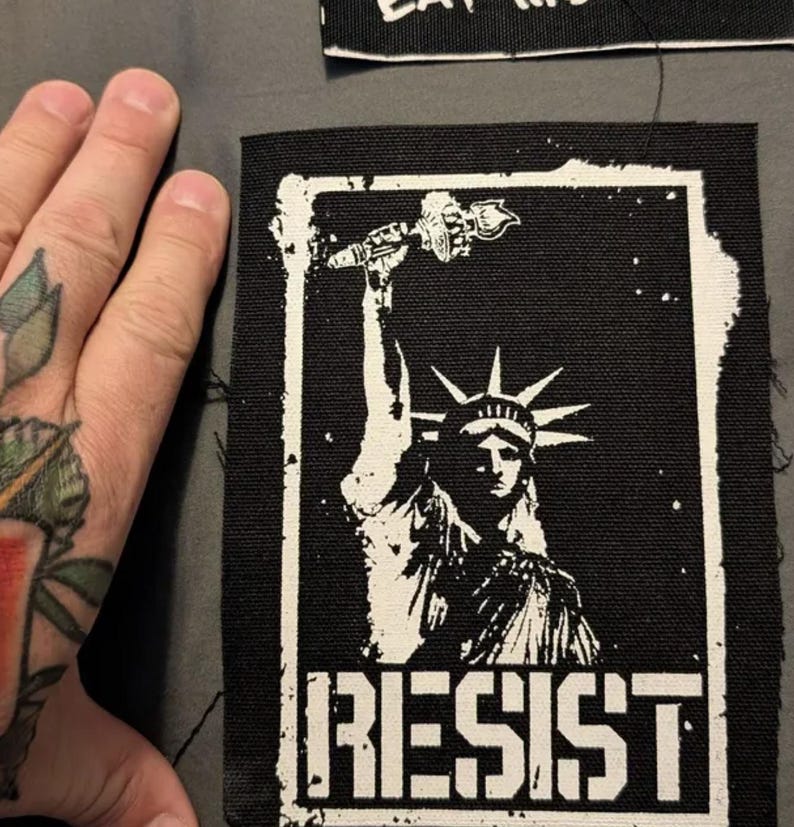 Resist Punk Patch: Sew-on Political Patch - Statue of Liberty - Etsy