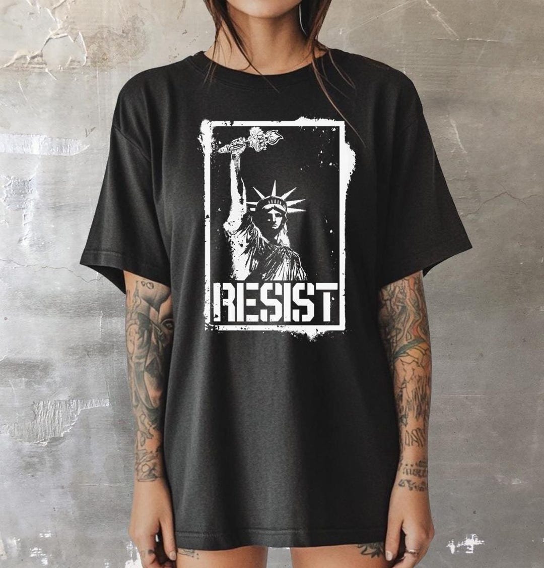 Punk Rock 'resist' Shirt Anti-trump Graphic Tee for Activists Comfort ...