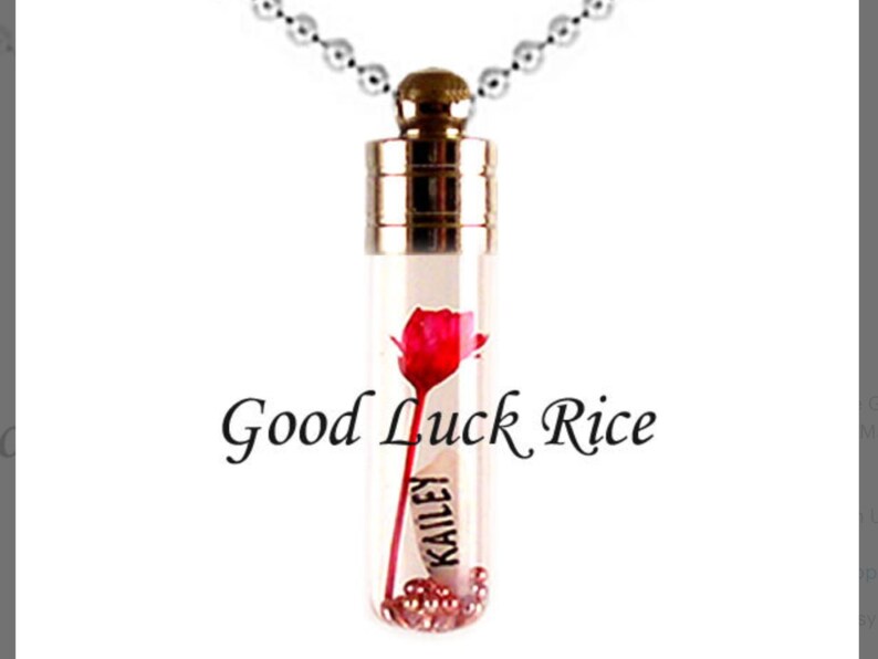 TUBE VIAL PENDANT. Best Price on Custom Made Necklace With Name, Rice ...