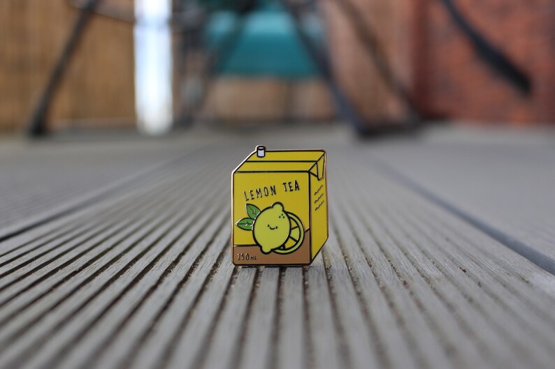 Cute Lemon Tea Vita Inspired Gold Plated Hard Enamel Pin - Etsy