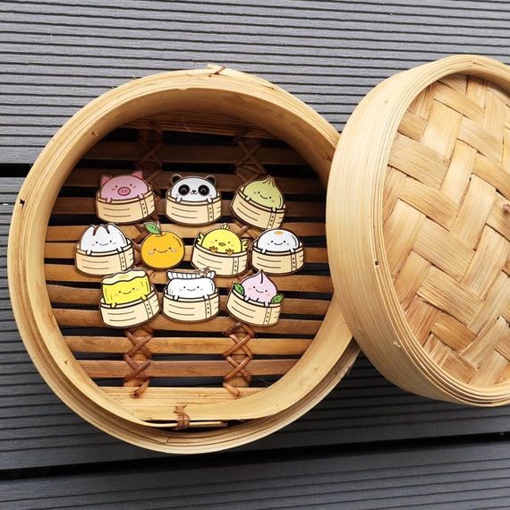 DIM SUM FEAST 10 Enamel Pins One of Every Dim Sum Pin Cute - Etsy