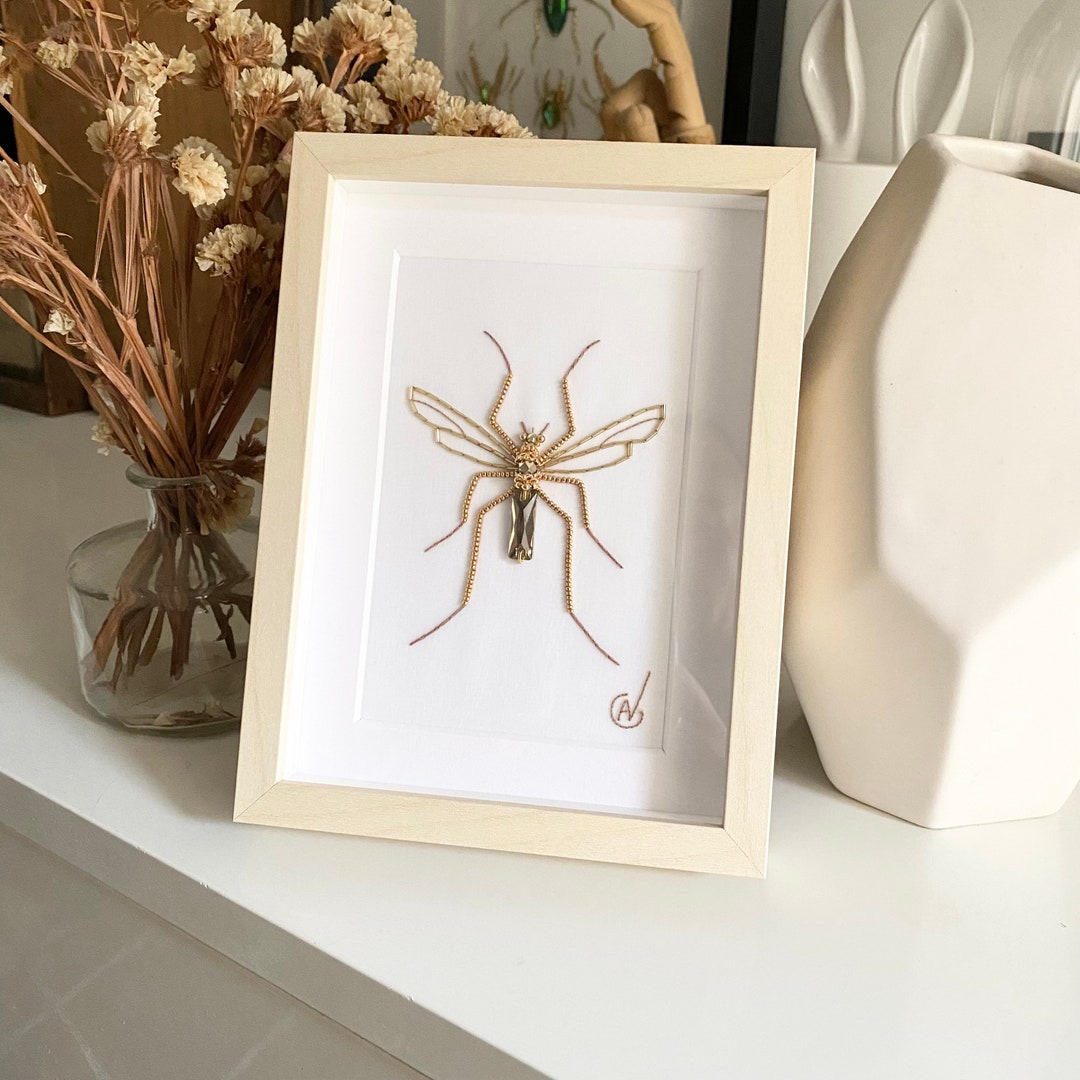 Haute Couture Insect Embroidery in Frame - Etsy