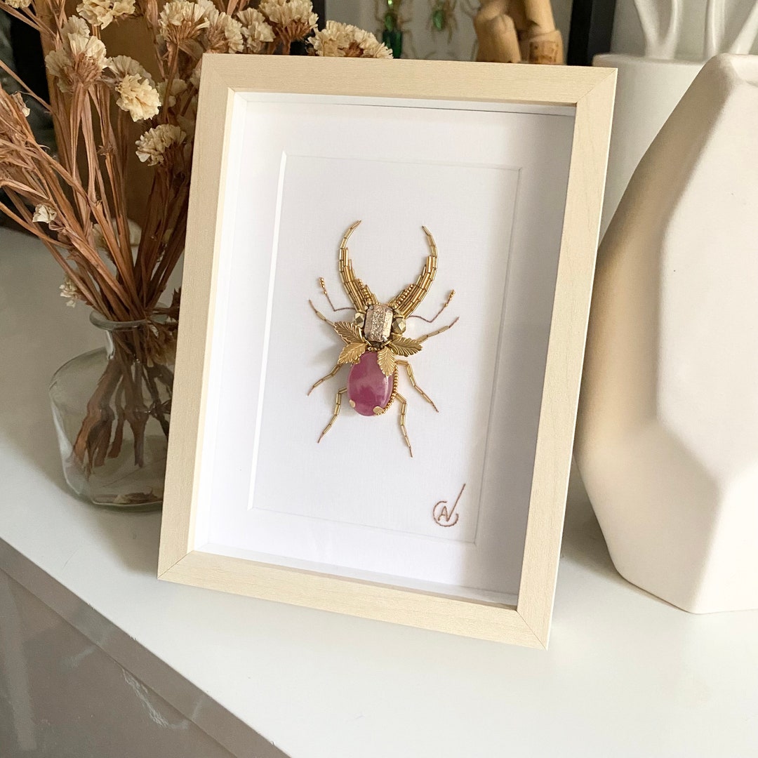 Haute Couture Insect Embroidery in Frame - Etsy