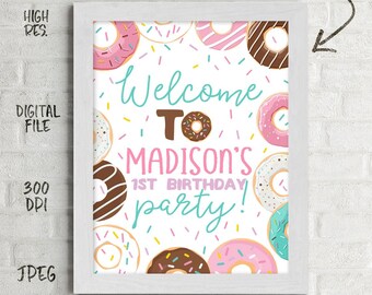 Donut Welcome Sign - Etsy