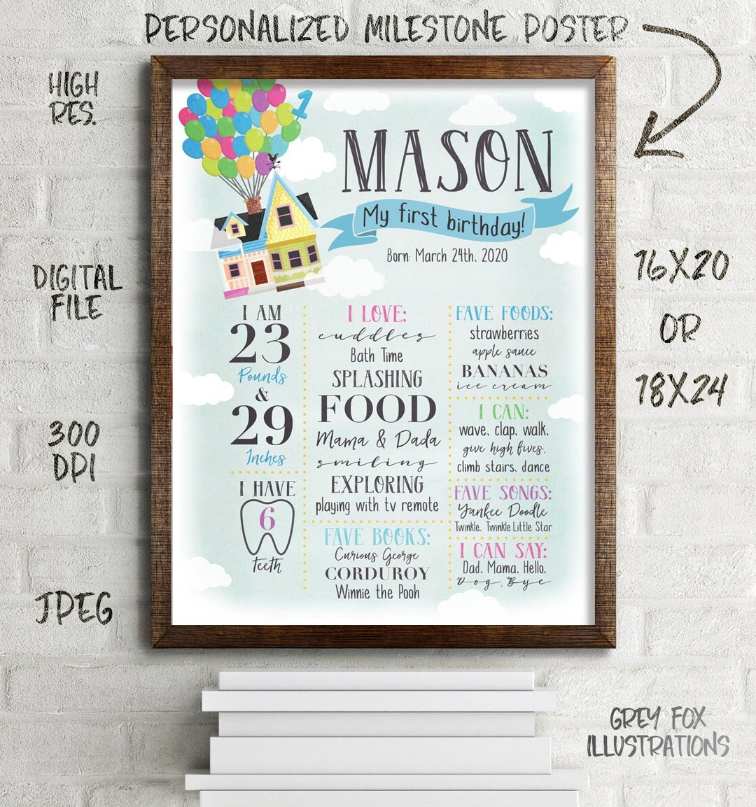 Up Milestone Sign up Birthday Sign up Party up Decor Pixar - Etsy