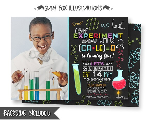 Science Picture Invitation, Scientist Invitation, Mad Scientist ...