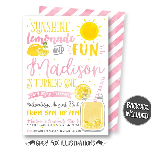Lemonade Invitation - Etsy