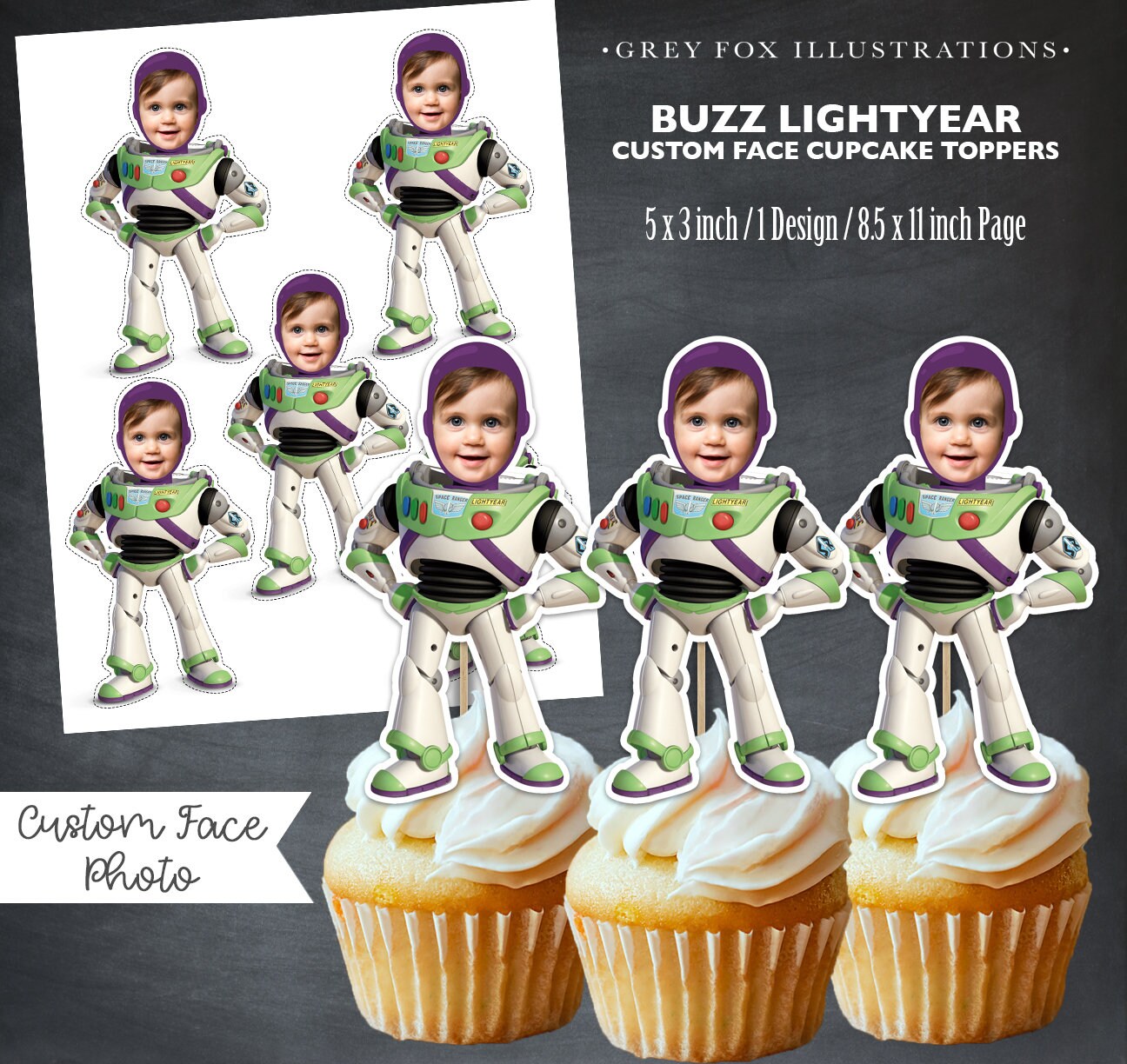 Buzz Lightyear Cupcake Toppers