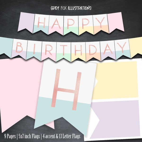 Happy Birthday Banner - Etsy