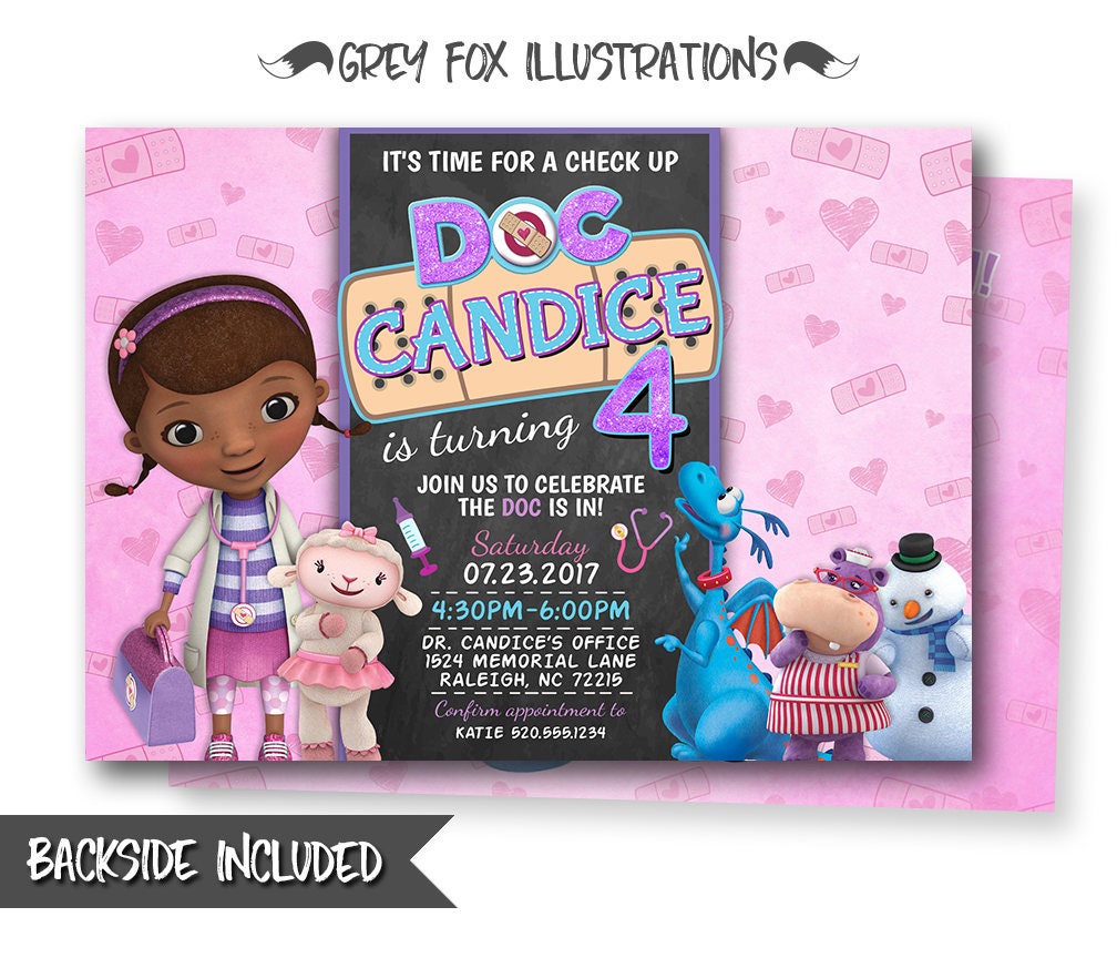 Doc Mcstuffins Invitations Diy