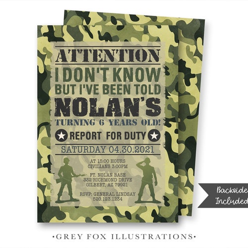 Army Party Signs Military Camo Army Printables Soldier - Etsy