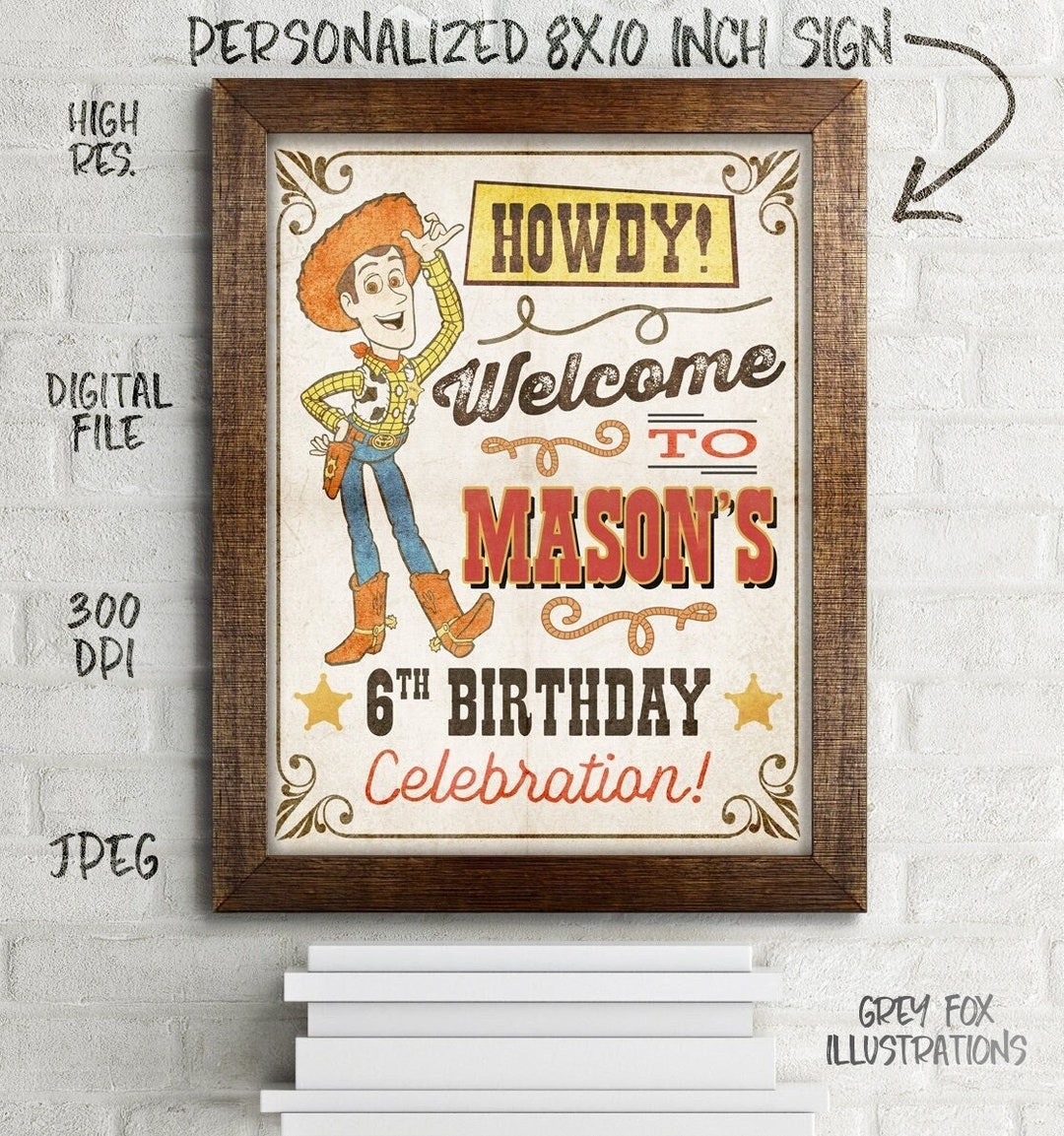 Toy Story Sign Woody Sign Cowboy Woody Party Toy Story - Etsy
