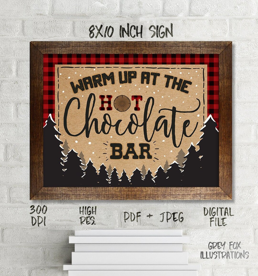 Hot Chocolate Bar Sign Lumberjack Hot Chocolate Sign - Etsy