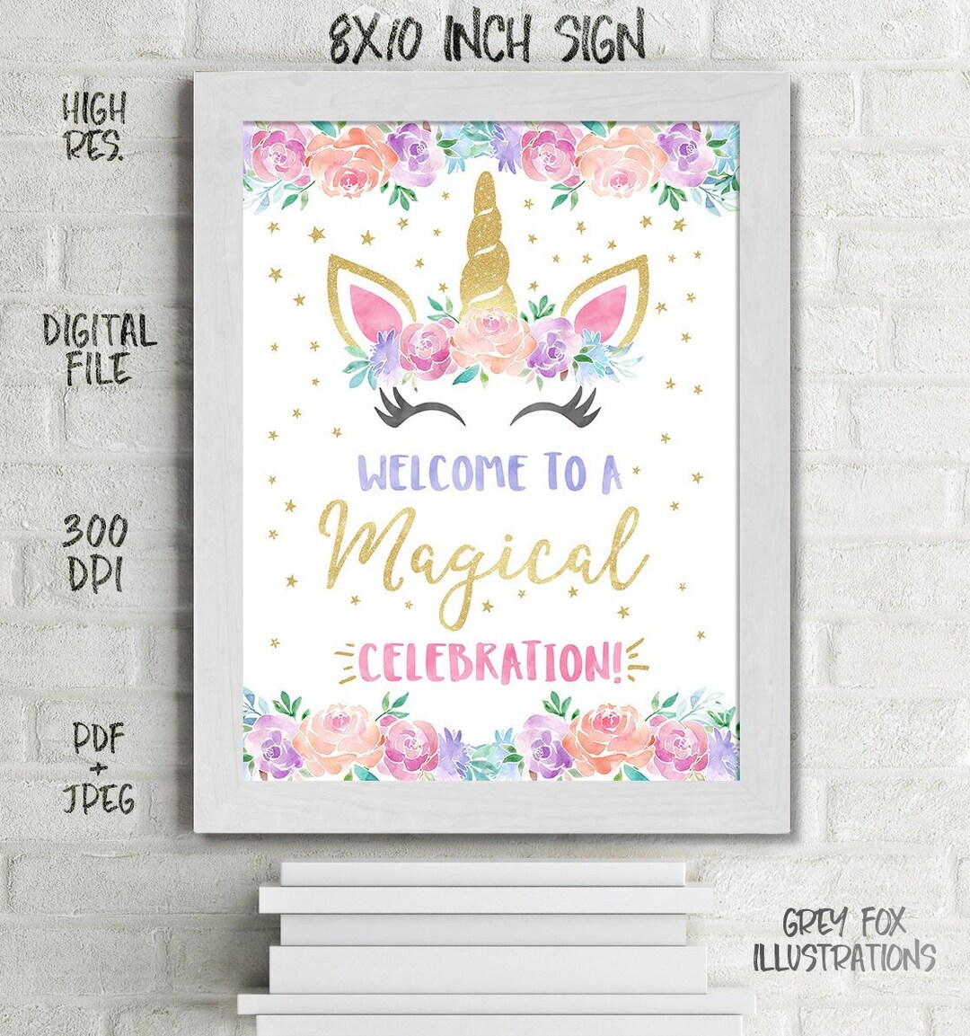 Unicorn Party Sign Unicorn Sign Unicorn Prop Unicorn Decor - Etsy