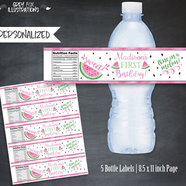 Watermelon Labels - Etsy