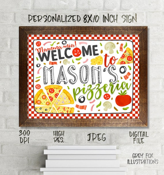 Pizza Party Sign, Pizza Party Birthday Sign, Pizza Party, Pizza Party ...