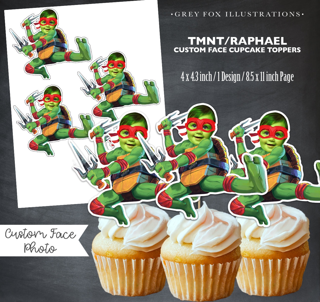 Ninja Turtle Raphael Face