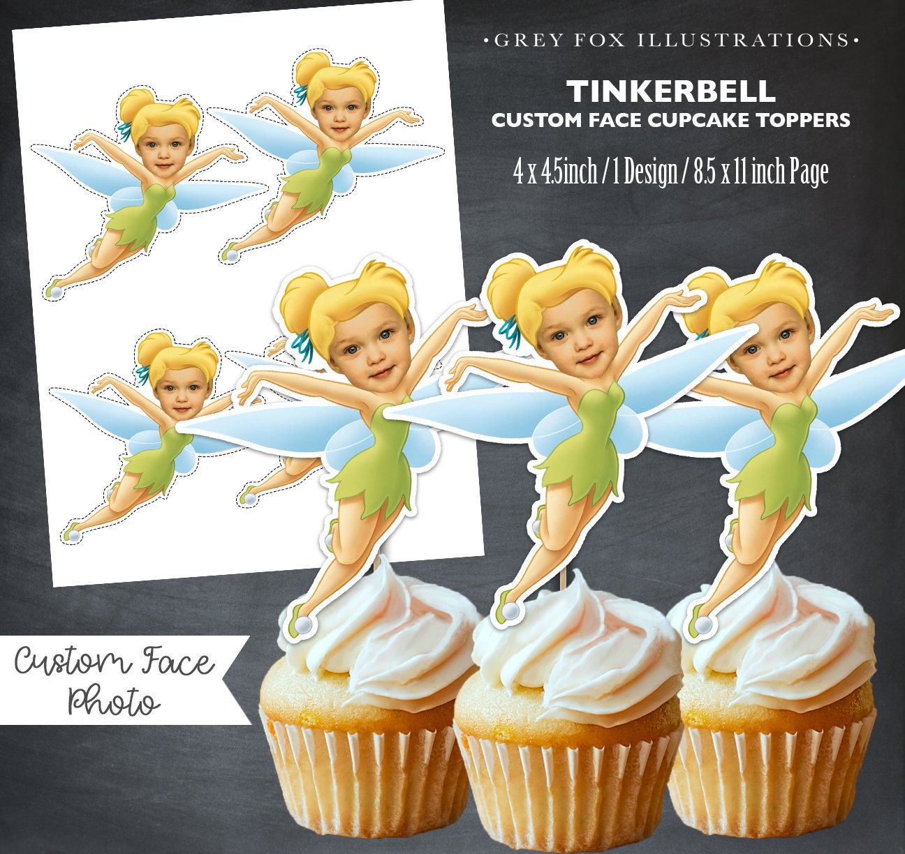 Tinkerbell Cupcake Toppers Printable