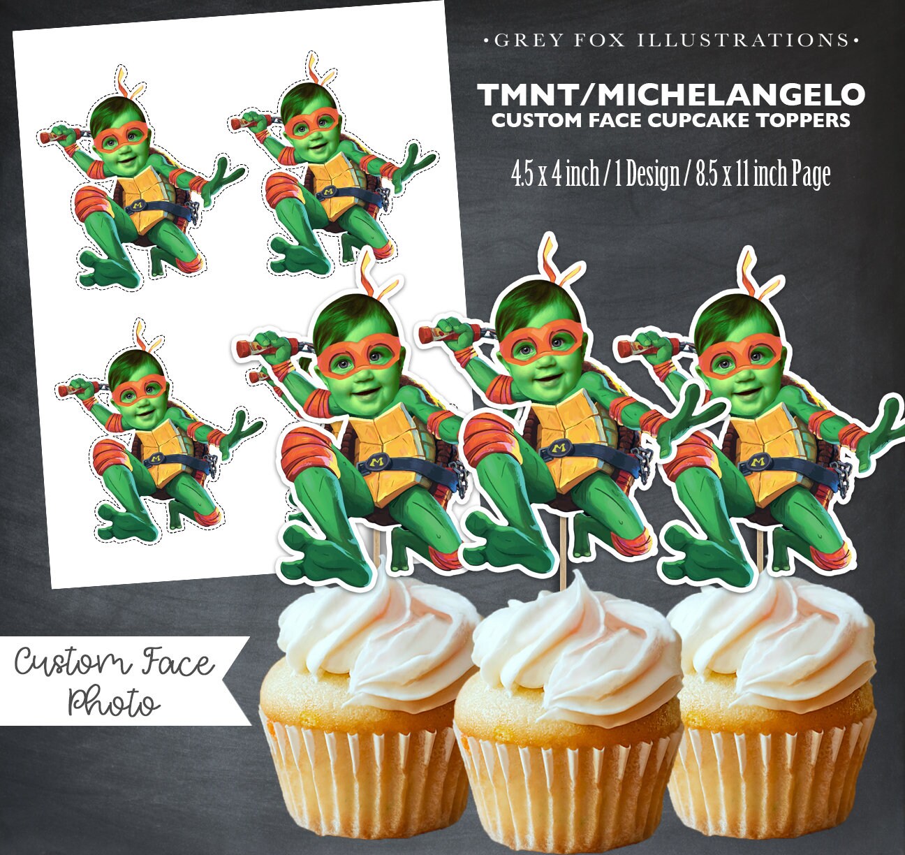 Tmnt Cupcake Toppers