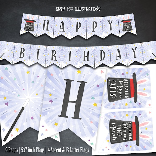 Happy Birthday Magic Banner - Etsy