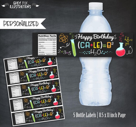 Science Bottle Labels, Science Labels, Science Favors, Science ...