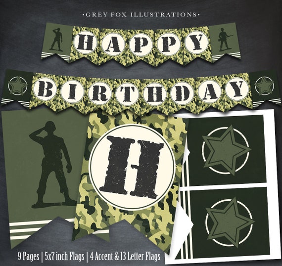 Happy Birthday Banner Printable For Man