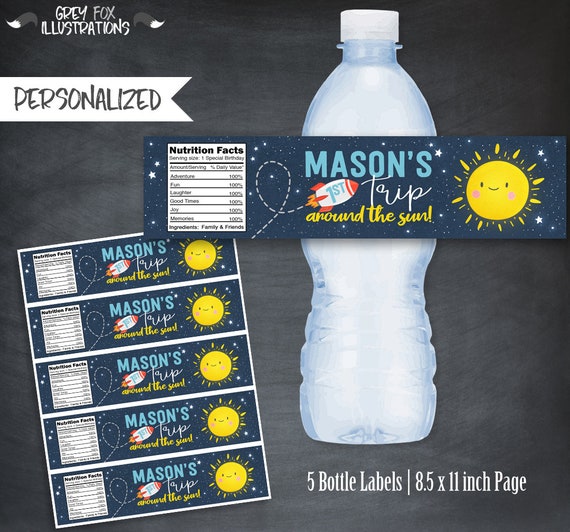 Outer Space Bottle Labels, Outer Space Labels, Outer Space Favors ...