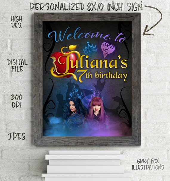 Descendants Sign, Descendants Welcome Sign, Descendants Party ...