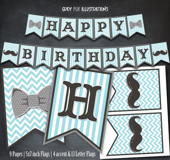 Little Man Banner, Little Man Happy Birthday Banner, Little Man ...