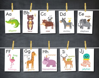 Abc Flash Cards - Etsy