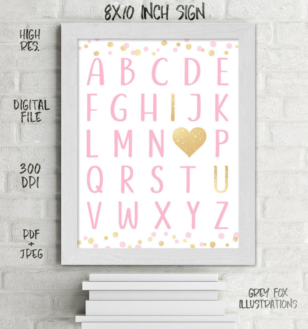 Alphabet Decor Sign Alphabet Sign Alphabet Poster Alphabet - Etsy