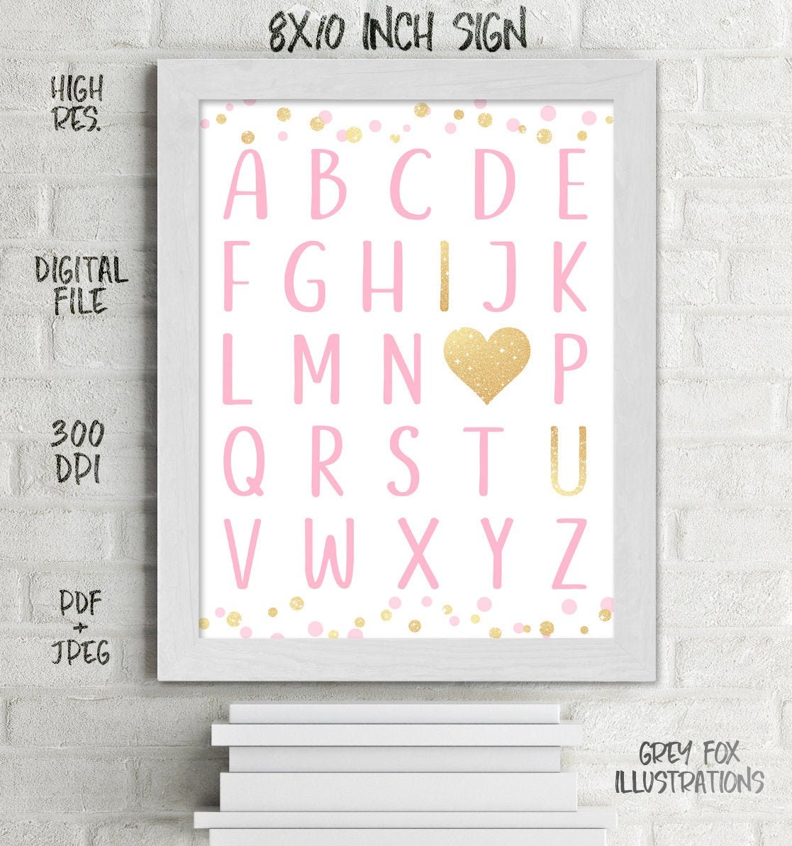 Alphabet Decor Sign Alphabet Sign Alphabet Poster Alphabet | Etsy