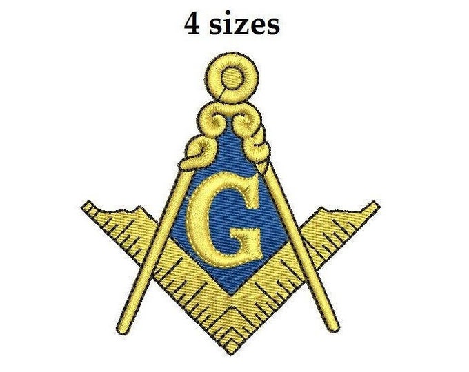 Masonic Compass 4sizes Digitized Filled Machine Embroidery - Etsy