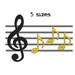 Music notes 5 Sizes Digitized filled Machine Embroidery Design | Etsy