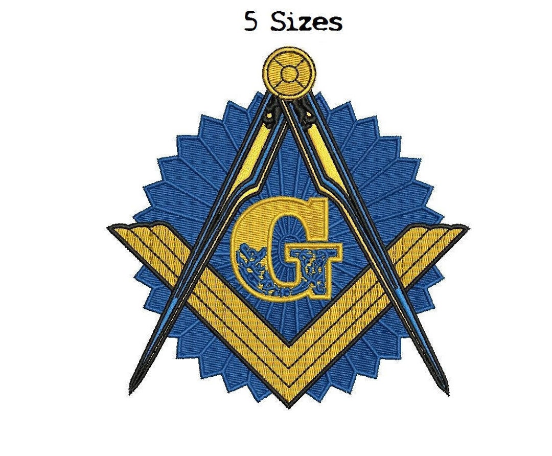 Masonic Compass 5sizes Digitized Filled Machine Embroidery Design ...
