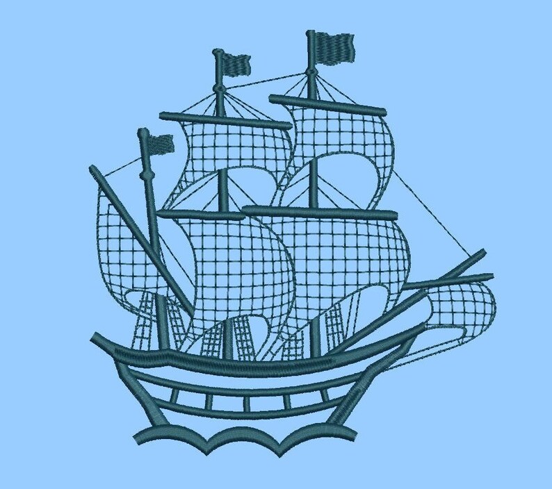 Ship 5sizes Digitized Machine Embroidery Design Digital Download - Etsy