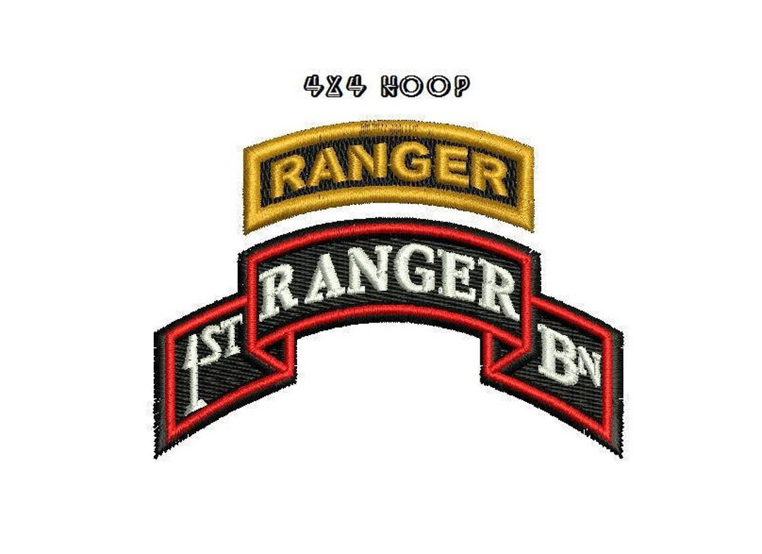 1st Ranger With Ranger Tab Digitized Filled Machine Embroidery Design ...