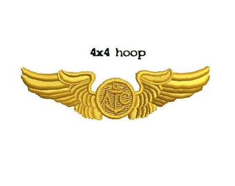 Army Wings Digitized Filled Machine Embroidery Design Digital | Etsy