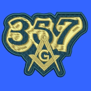 Masonic PHA 357 Digitized Filled Machine Embroidery Design Digital ...