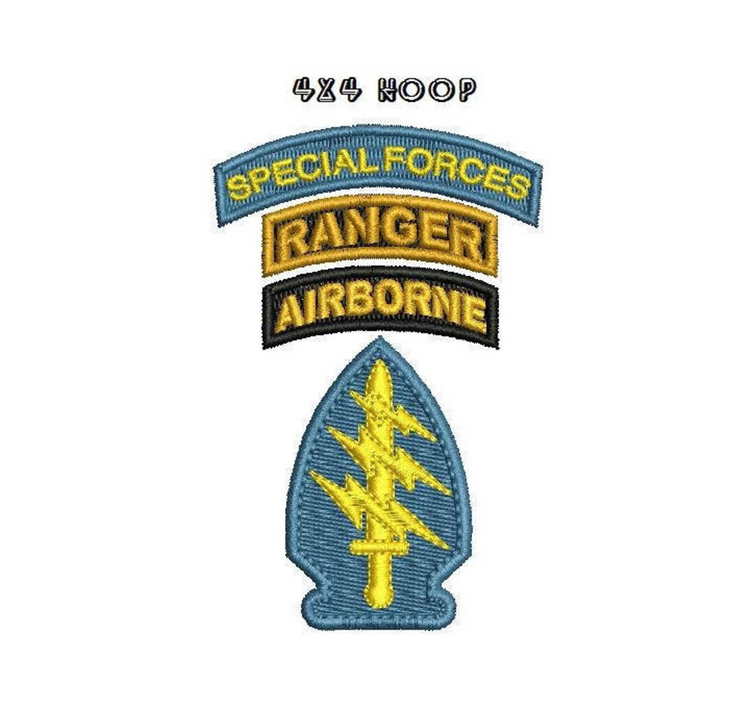 Special Forces With 3 Tabs Digitized Filled Machine Embroidery Design ...