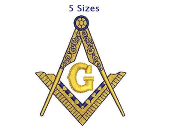 Masonic Compass 4sizes Digitized Filled Machine Embroidery | Etsy