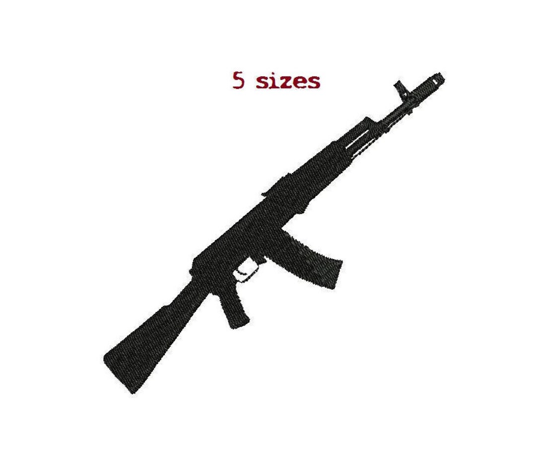 Rifle 5sizes Digitized Filled Machine Embroidery Design Digital ...